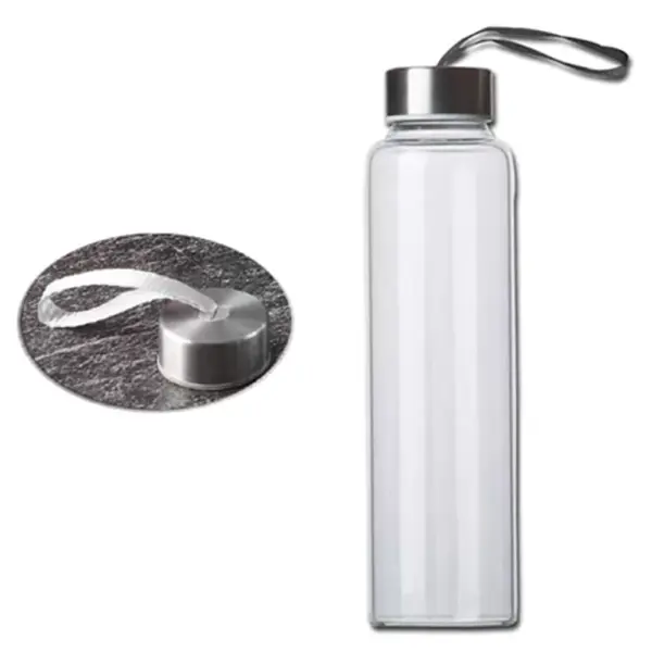1000 ml Glass Water Bottle | BPA-Free with Stainless Steel Cap